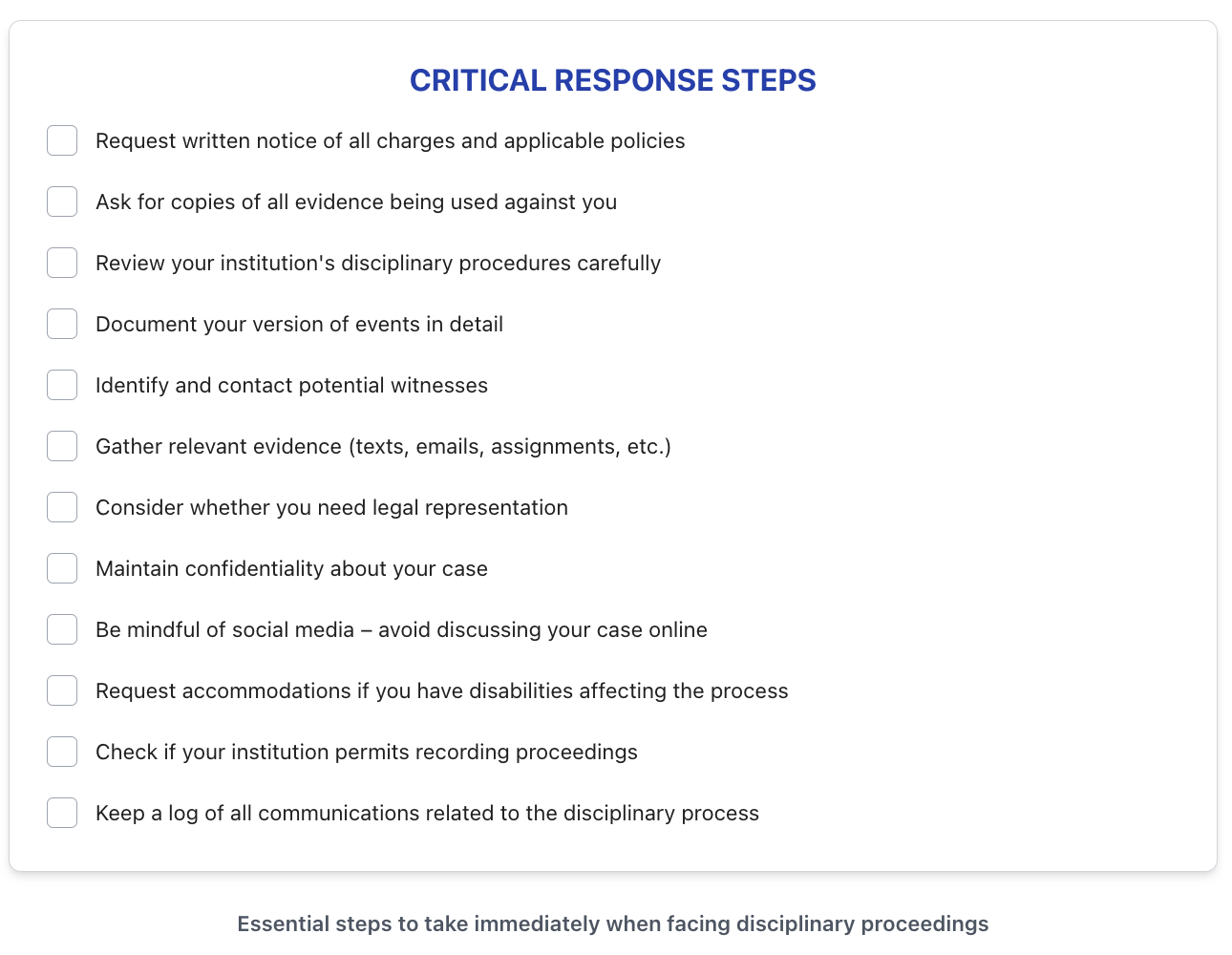Student Disciplinary Proceedings: Due Process Rights | Nisar Law Group ...